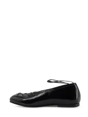 ALOHAS Bumi Lace-up Ballet Flats - Black