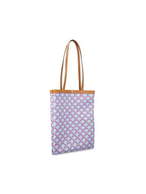 Celine Medium Flat Shopper In Triomphe Canvas