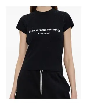 Alexander Wang Logo Baby Rhinestone T-shirt
