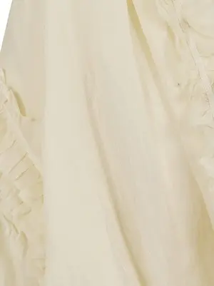 Dries Van Noten Long Sleeve Ruffle Shirt - Ivory