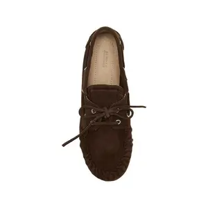 ALOHAS Rowan Suede Lace-up Loafers - Brown