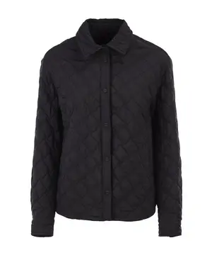 Herno Diamond Quilted Button-up Jacket - Black