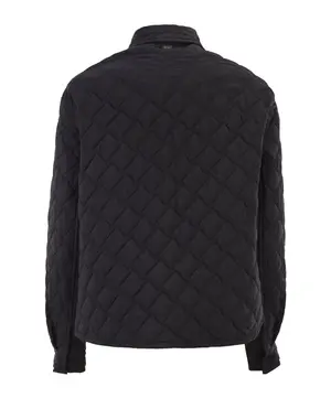 Herno Diamond Quilted Button-up Jacket - Black