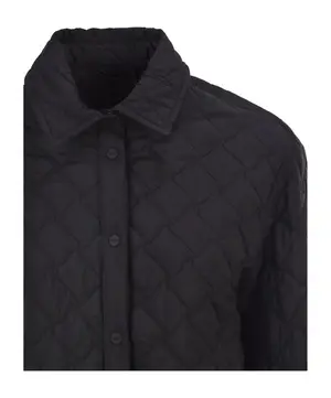Herno Diamond Quilted Button-up Jacket - Black