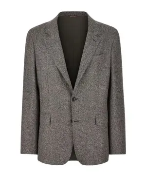 Canali Single-breasted Coat With Notched Lapel