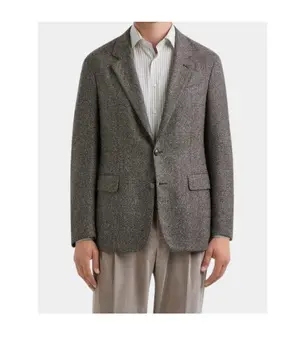 Canali Single-breasted Coat With Notched Lapel