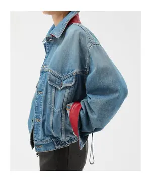 Versace Cropped Button-up Denim Jacket