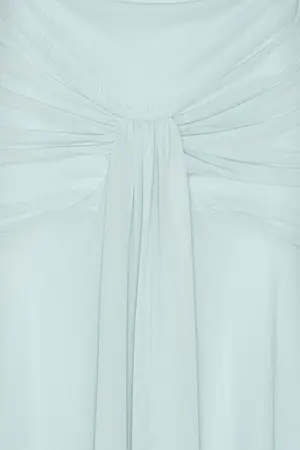 ROTATE BY BIRGER CHRISTENSEN Asymmetric Ruffled Maxi Dress - Light Blue