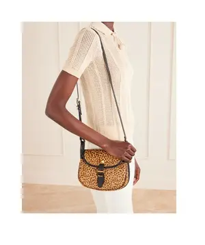Valentino Garavani Calf Hair Shoulder Bag With Gold Tone Studs