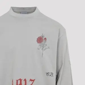 Balenciaga Rose Printed Crewneck Sweatshirt