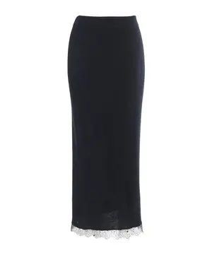 Arch4 Lace Trim Knitted Skirt