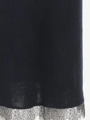 Arch4 Lace Trim Knitted Skirt
