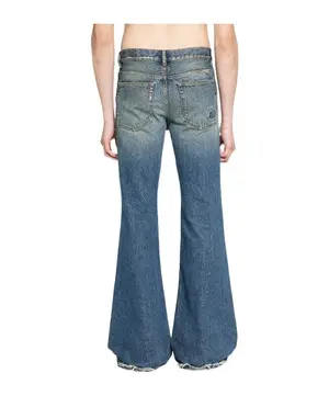 ANN DEMEULEMEESTER Distressed Flared Jeans
