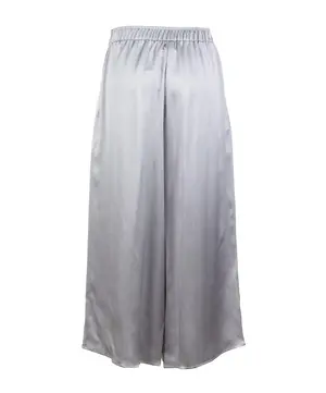 Eleventy Pleated Wide-leg Cropped Trousers