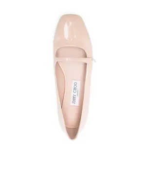 JIMMY CHOO Pearl Embellished Mary Jane Ballet Flats - Pink