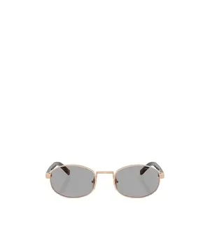 Prada Oval Frame Sunglasses - Gray
