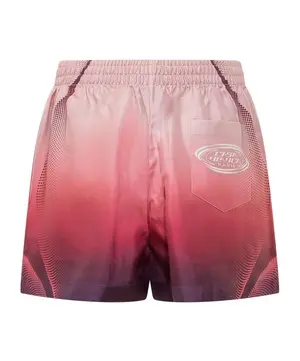 Casablanca Graphic Print Shorts - Red