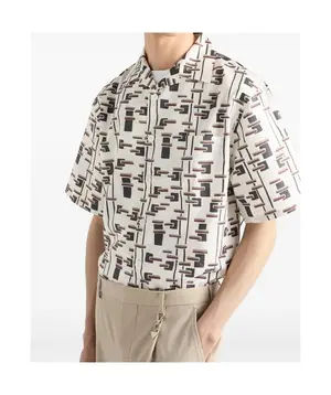 Prada Pattern-printed Short-sleeved Shirt - White