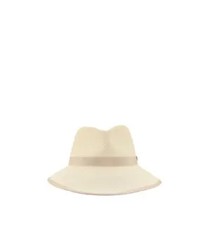 Max Mara Straw Hat With Ribbon Trim - Nude