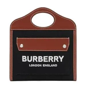 Burberry Logo Printed Panelled Tote Bag