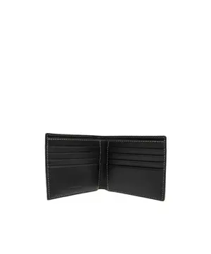 Burberry Logo Lettering Checked Bi-fold Wallet
