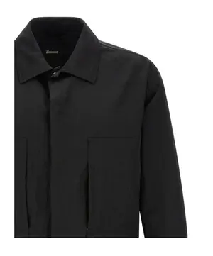 Herno Crinkled Dobby Shacket Jacket