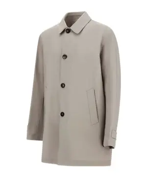 Herno 3-layer Wool Coat - Pearl Grey