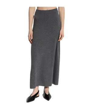 LISA YANG Dolly Knitted Midi Skirt - Black
