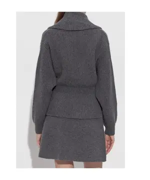 LISA YANG Shawl Collar Button Detailed Cardigan - Graphite