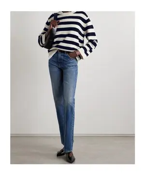 NILI LOTAN Trina Striped Crewneck Sweater