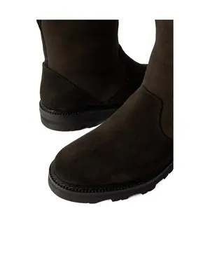 Manolo Blahnik Shearling-lined Suede Ankle Boots