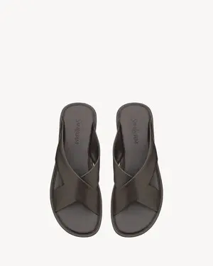 Saint Laurent Carlyle Slip-on Slides - Black