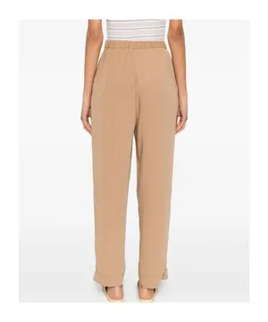Herno Grosgrain-detail Slit-hem Trousers - Beige