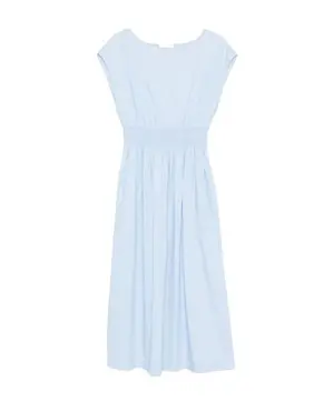 ROBERTO COLLINA Sleeveless Elastic Waist Dress - Blue