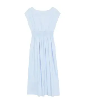 ROBERTO COLLINA Sleeveless Elastic Waist Dress - Blue