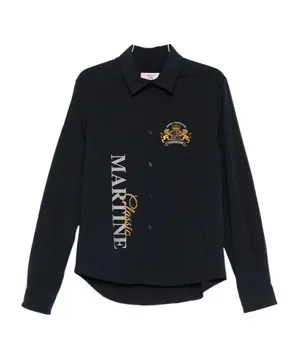 Martine Rose Logo Embroidered Button-up Shirt