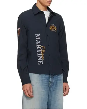 Martine Rose Logo Embroidered Button-up Shirt