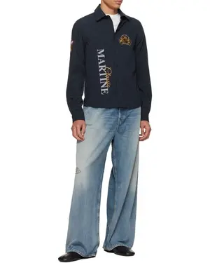 Martine Rose Logo Embroidered Button-up Shirt