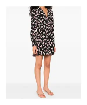 TWINSET Floral Print V-neck Mini Dress