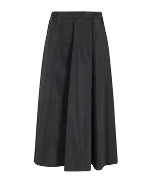 Aspesi Pleated Detail Midi Skirt - Black