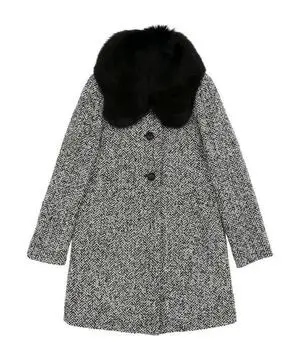 Max Mara Wool-blend Coat With Fur Collar