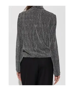 IRO PARIS Long Sleeve High Collar Top