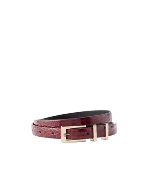 TOM FORD Patent Leather Belt With Gold Tone Buckle - Multicolor