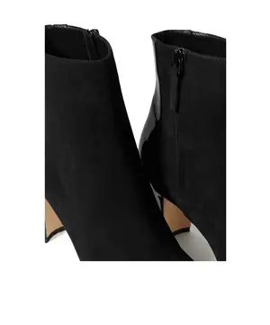 Manolo Blahnik Suede And Patent Leather Ankle Boots