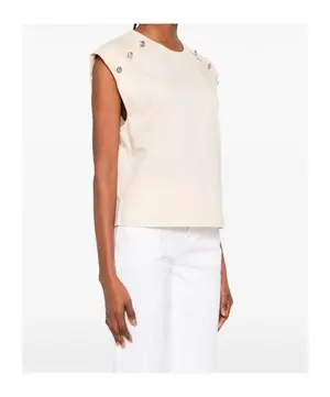 TWINSET Round Neck Embellished Top