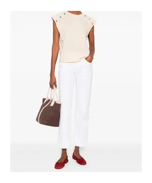 TWINSET Round Neck Embellished Top