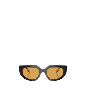 Prada Oval Frame Sunglasses - Black