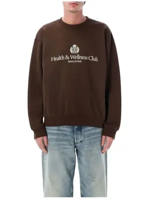 SPORTY  RICH Sporty & Rich Crewneck Sweatshirt With Logo Pattern