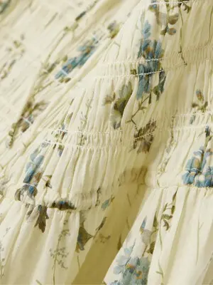 DÔEN Floral Print Cotton Voile Midi Dress - No