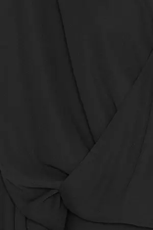 ROTATE BY BIRGER CHRISTENSEN Draped V-neck Knitted Top - Black